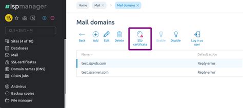 Configuring An Email Servers Ssl Certificate Ispserver