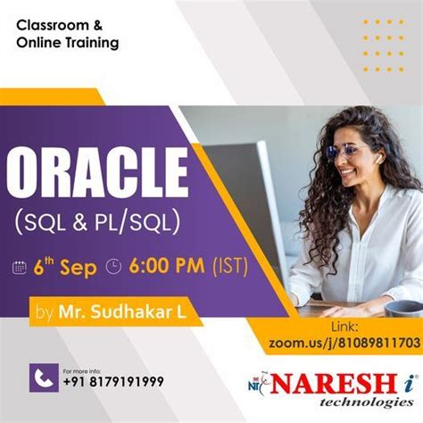 Naresh I Technologies On Linkedin Oracle Sql Plsql Course