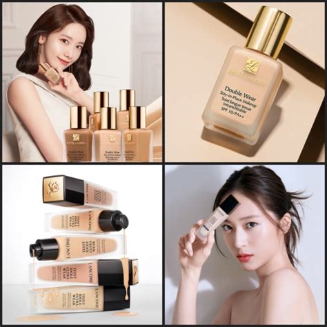 에스티로더 더블웨어 파운데이션색 랑콤 뗑이돌 파운데이션 색상 비교후기 커버력 좋은 수부지 지성피부 파데 추천 네이버 블로그