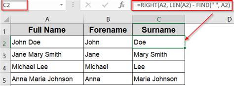 Separate First And Last Names With Space In Excel Formula Excel Insider