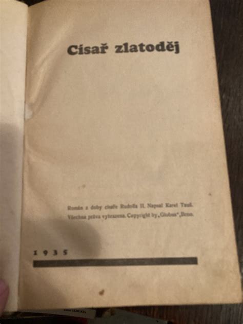 Kniha Císař zlatoděj Román z doby císaře Rudolfa ll a dalši pov Od