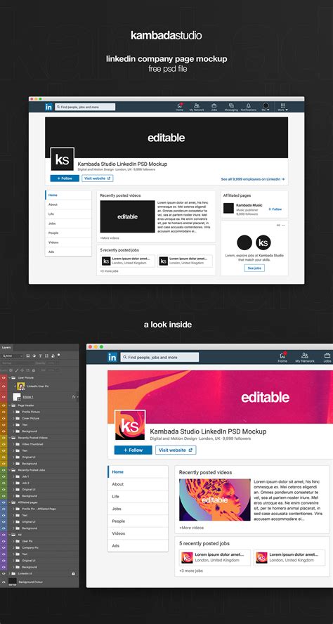 Linkedin Profile Mockup Free Psd File Behance
