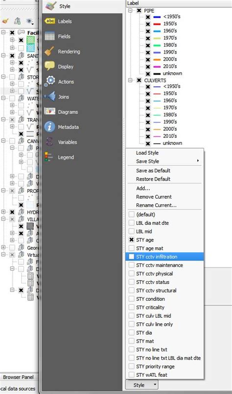 Qml Qgis Load Multiple Styles On Single Layer At Once Geographic