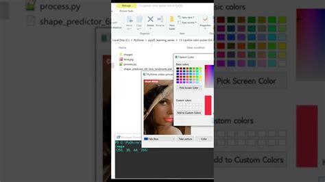 Lipstick Color Selection Tool In Pyqt5