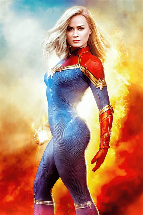 Cpt Marvel 3d Render Digital Art By Francobel