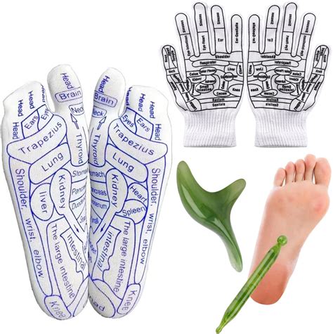 2 Pairs Reflexology Socks With Toolsreflexology Socks Set