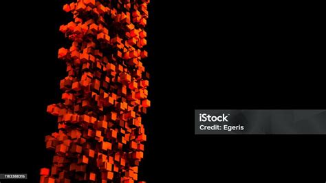 추상 적색 큐브 미래 지향적 인 디자인 검은 색 배경에 배치 된 빨간색 큐브의 현대 3d 렌더링 0명에 대한 스톡 사진 및 기타 이미지 Istock