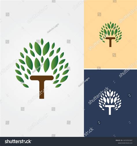Letter T Tree Logo Design Vector Stock Vector Royalty Free 2272353307 Shutterstock