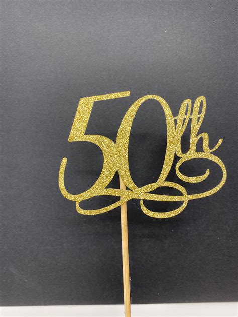 50th Birthday Centerpiece Sticks Glitter 50th Birthday Etsy