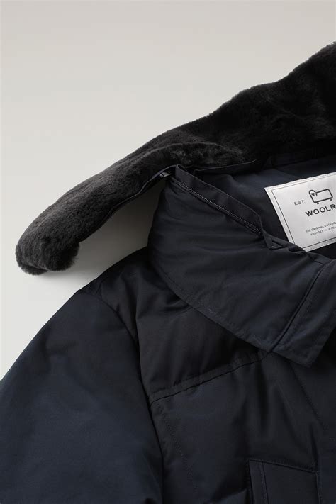 Mens Blizzard Field Jacket Blue Woolrich Usa