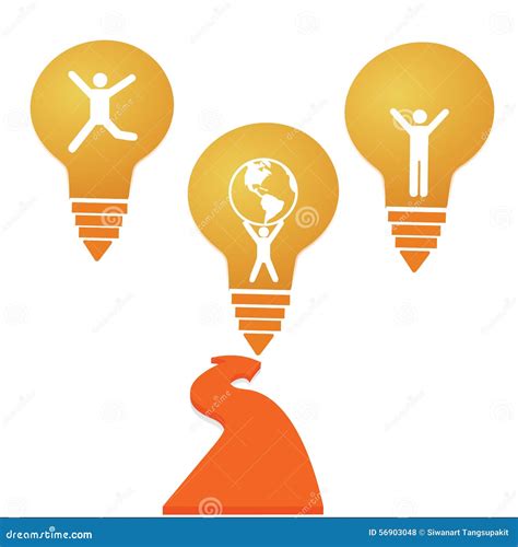 Creative Light Bulb Success Idea Concept Background Design Stock Vector