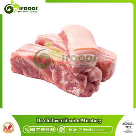 Ba rọi Ba chỉ heo rút sườn đông lạnh Miratorg Nga 15 25kg