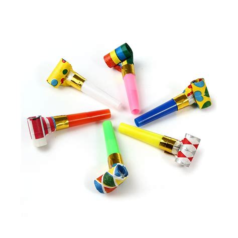 Plastic Whistle Birthday Party Puff Props Horned Dragon Booth Toys