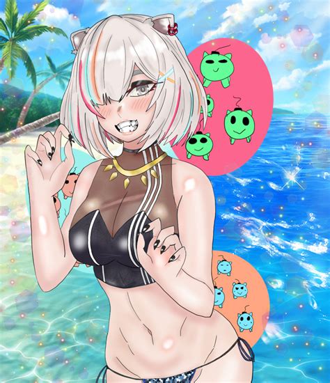 Rule 34 Beach Bikini Bottom Black Nail Polish Black Nails Black