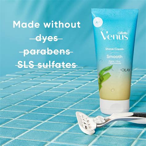 Gillette Venus Smooth + Olay Shaving Cream for Women 3 Count 6 oz