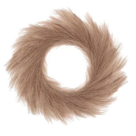 Uxcell Pampas Grass Wreath Brown 26 Inch Faux Artificial Pampas Wreath