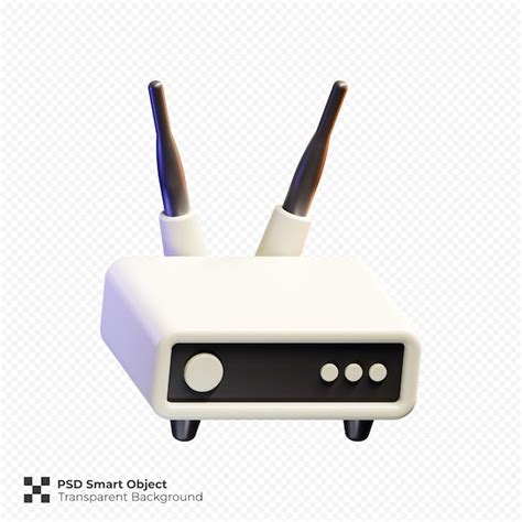 premium psd router 3d render illustration isolated premium psd
