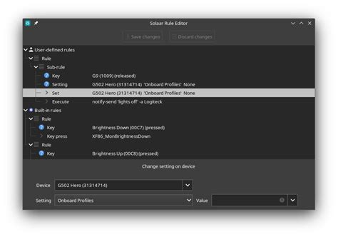 Rule Editor In Solaar To Change Profiles For Logitech Mouse Support Manjaro Linux Forum