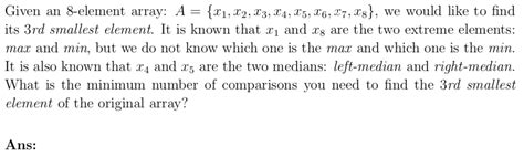 Solved Given An 8 Element Array