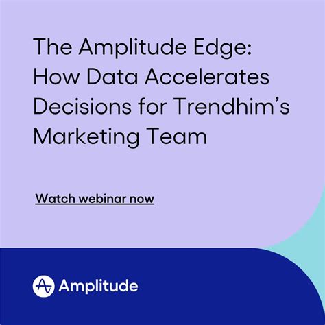 The Amplitude Edge How Data Accelerates Decisions For Trendhims… Amplitude