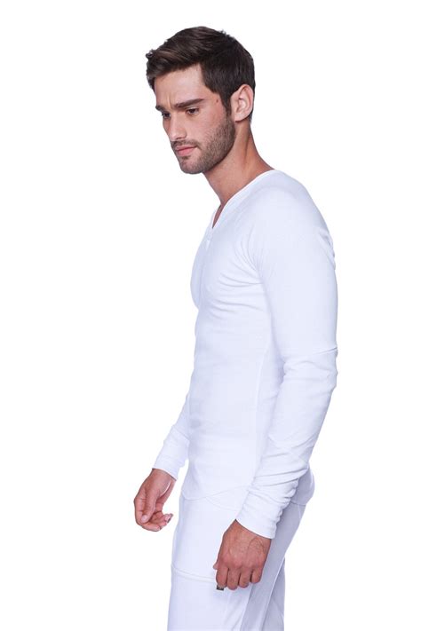 Thermal V Neck Long Sleeve White 4 Rth