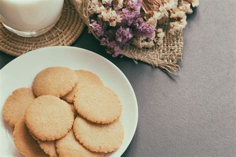 Premium Photo Homemade Bakery Thin Biscuits Or Cookies Baked From