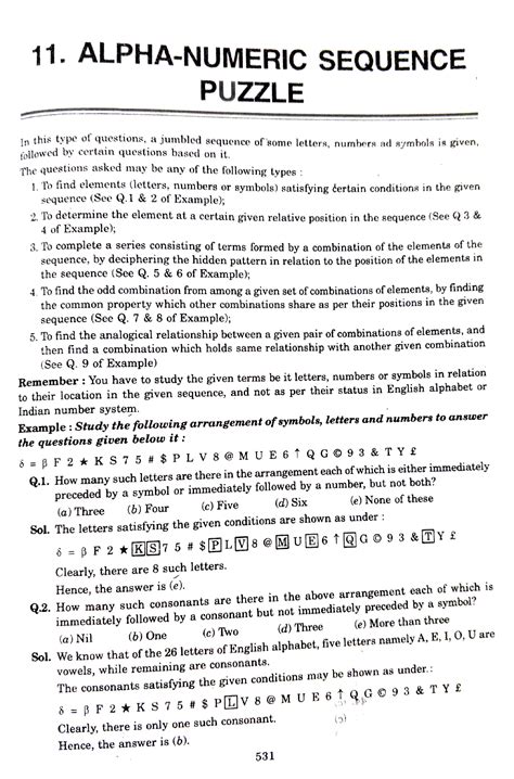 Solution Verbal Reasoning Alpha Numeric Sequence Puzzle Number Ranking