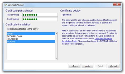 Certificate Wizard