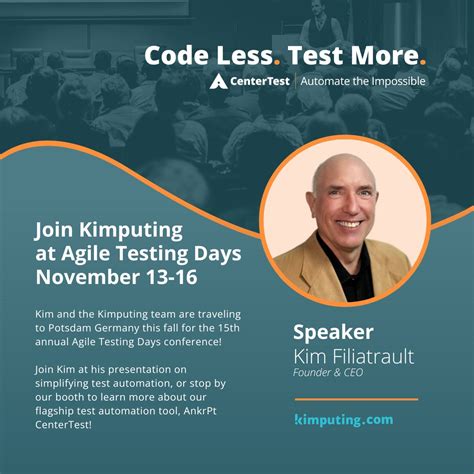 Kimputing On Linkedin Agiletd Softwaretesting Testautomation Centertest