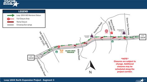 Weekend Road Closures Loop 1604 And I 10 Interchange