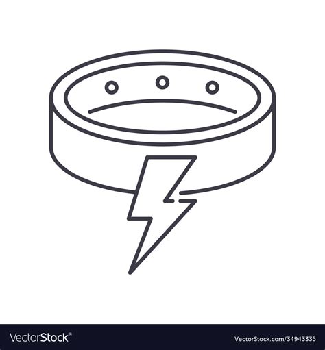 Light Bolt Icon Linear Isolated Royalty Free Vector Image