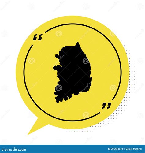 Icono Del Mapa De Corea Negra Sur Aislado En Fondo Blanco Símbolo De