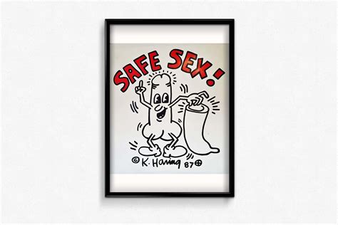 Keith Haring Keith Haring Safe Sex 1987 Original Poster Pop Art At