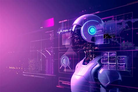 Ai Assistant Helps A Human Worker In A Call Center Purple Pink