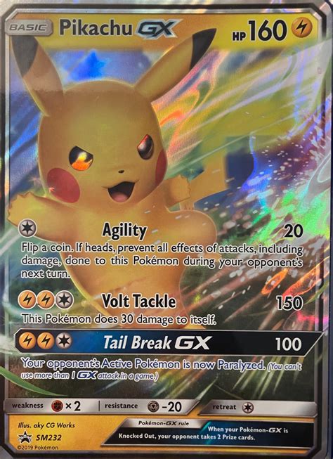 Pikachu Gx Jumbo Sm232 Prices Pokemon Promo Pokemon Cards