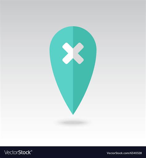 Delete Pin Map Icon Pointer Markers Royalty Free Vector