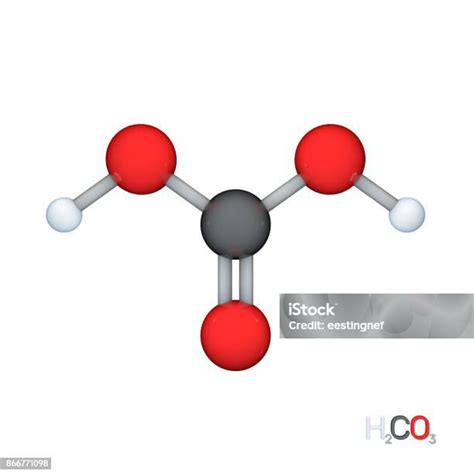 탄소 산 모델의 분자 흰색 배경에 고립 3d 렌더링 그림입니다 0명에 대한 스톡 사진 및 기타 이미지 0명 3차원 형태 과학 Istock