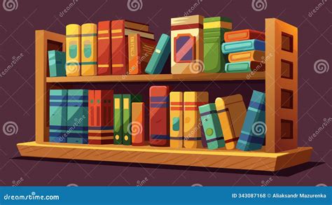 3d rendering library old books on shelves isolated stock illustration