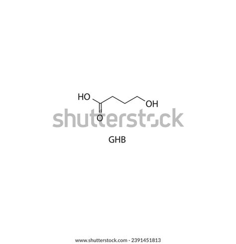 Ghb Molecular Structure Skeletal Formula Diagram Stock Vector Royalty Free 2391451813