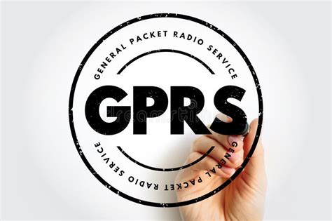 Gprs General Packet Radio Service Acronym Text Stamp Technology Concept Background Stock