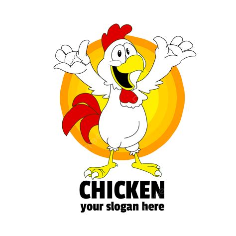 Cartoon Chicken Vector Logo Clipart Chicken Clipart Cartoon Clipart