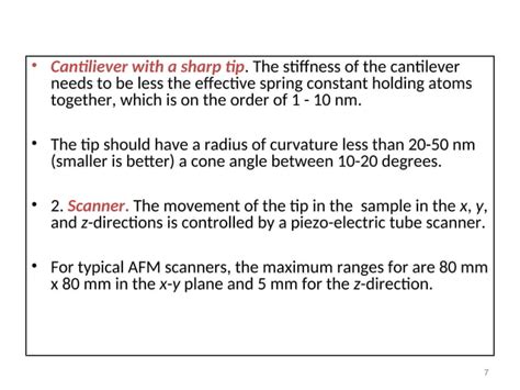 Atomic Force Microscopy Presentation Ppt Ppt Chemistry Science