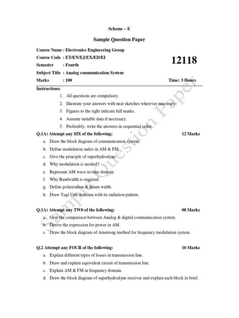 Analog Communication System Pdf Frequency Modulation Antenna Radio