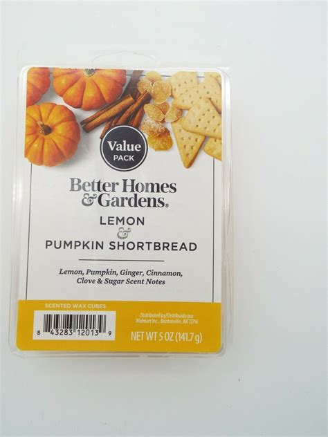 Better Homes Gardens Wax Melts Lemon Pumpkin Shortbread 5 Oz Value Pk