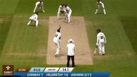 Video Of Ashwins All Six Wickets For Surrey In County Match Against Somerset Watch Cricket