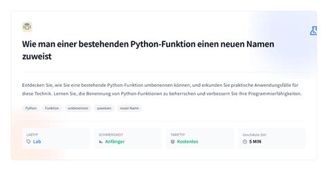 Wie Man Einer Bestehenden Python Funktion Einen Neuen Namen Zuweist Labex