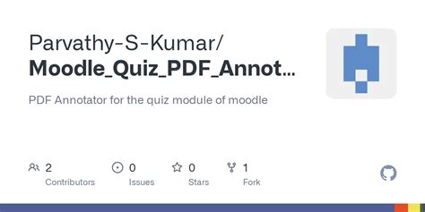 GitHub Parvathy S Kumar Moodle Quiz PDF Annotator PDF Annotator For