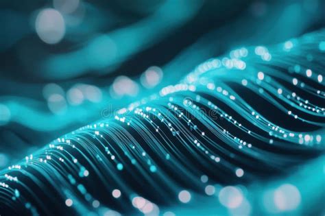 Abstract Cyber Wave With Glowing Blue Lines And Bokeh Background Stock Image Image Of Flow