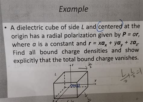 Answered A Dielectric Cube Of Side L… Bartleby
