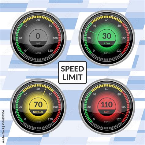 Speedometer Vector Car Speed Dashboard Panels And Speed Up Power Measurement Vector Illustration